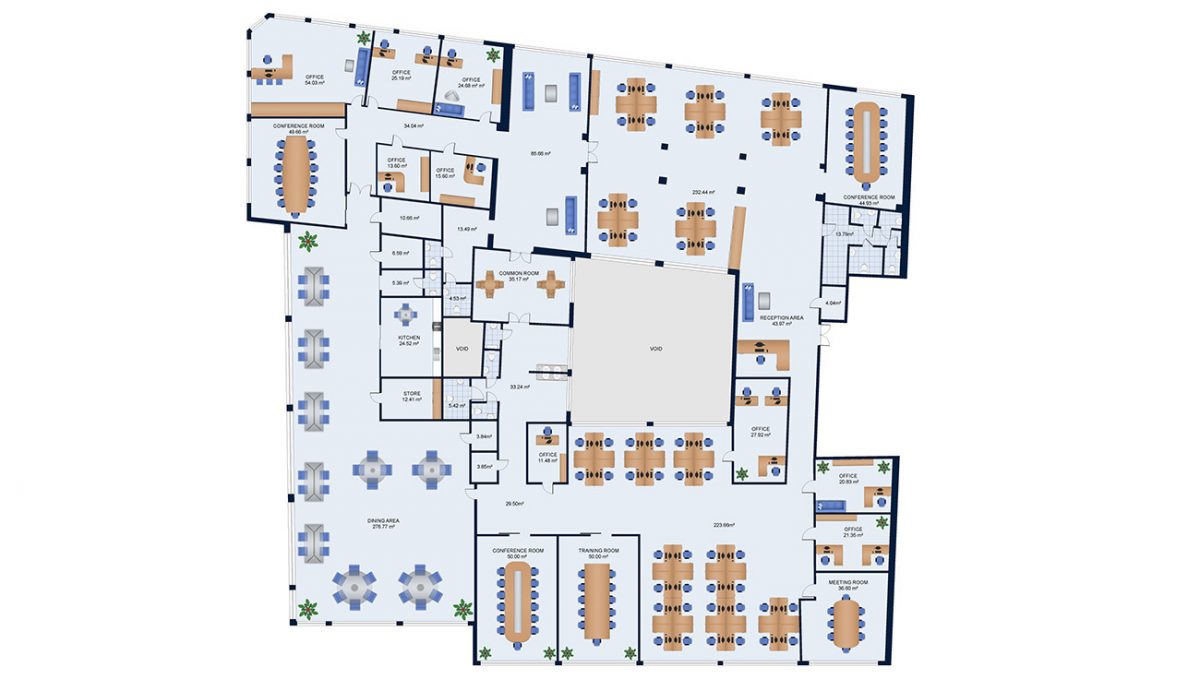 2D Floor Plan – Commercial Real Estate - Plan It All