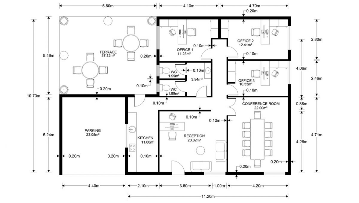 2D Floor Plan – Commercial Real Estate - Plan It All
