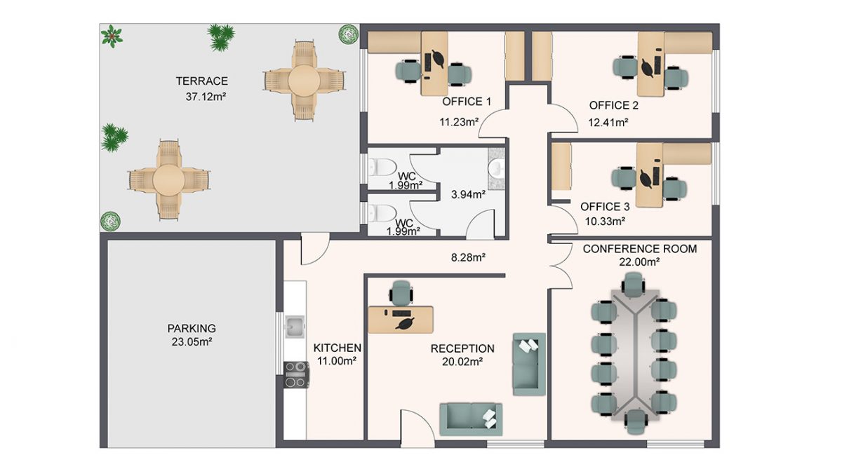 2D Floor Plan – Commercial Real Estate - Plan It All