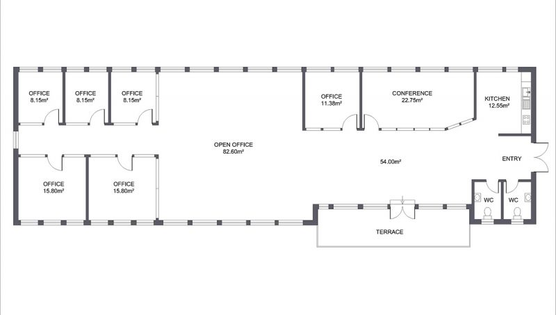 2D Floor Plan – Commercial Real Estate - Plan It All