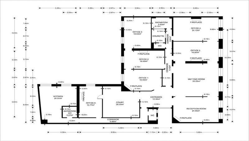 2D Floor Plan – Commercial Real Estate - Plan It All