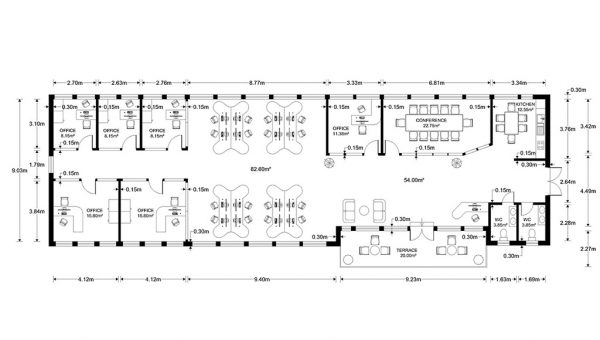 2D Floor Plan - Commercial Real Estate - Plan It All