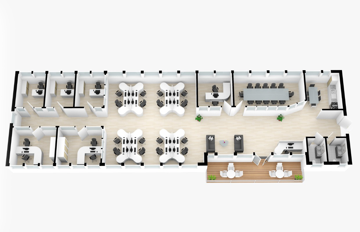 3d Salon Floor Plan