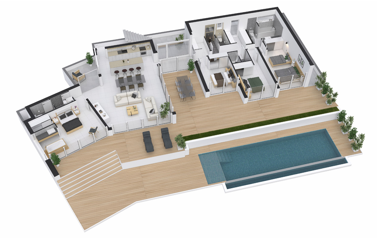 2D & 3D real estate floorplans, Virtual Home Staging, photo ...
